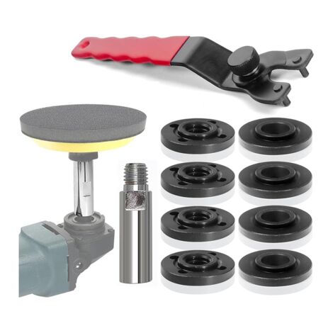 8-Piece 5/8Inch-11 Flange Nut Kit, Angle Grinder Extension Shaft ...