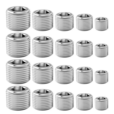 Male Internal Hex Thread Socket Pipe Plug Fitting Assortment Kit,B