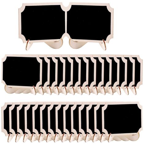 30Pcs Mini Chalkboard Sign Food Labels for Party Buffet, Wooden