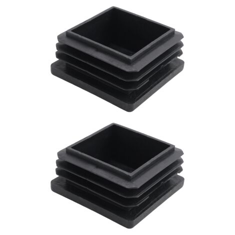 10 Pcs Plastic Square Blanking End Cap Tubing Tube Inserts 38mm x