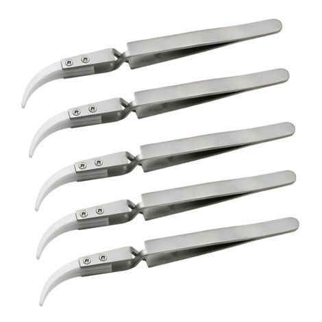 5PCS Ceramic Tip Electronic Soldering Tweezers,Anti-Static Reverse Acid Resistant Precision ...