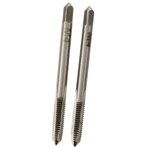 2 Pcs Metal 4mm Screw Thread Metric Plugs Taps Hand Tool