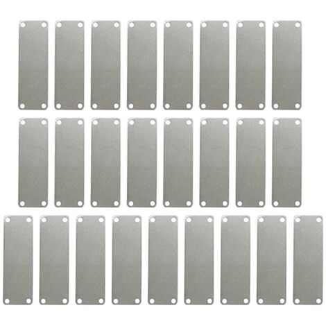 25 Pack Stainless Steel Engraving Blank Tags Rectangle Stamping Blanks ...