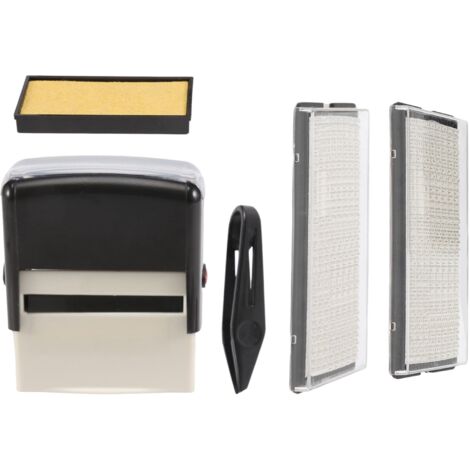 Self Inking Stamp Set Custom Personalised DIY Business Name Number ...