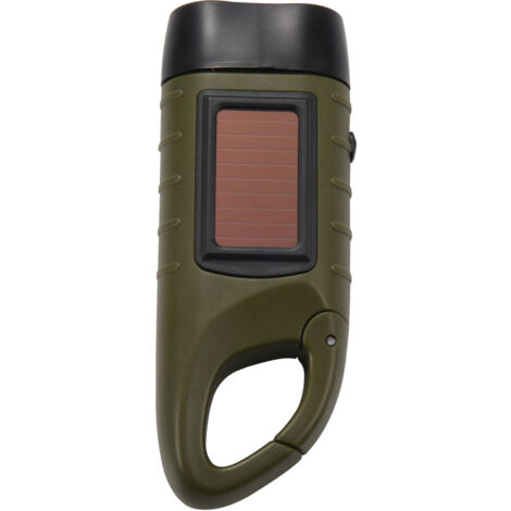 Mini Emergency Hand Crank Dynamo Solar Flashlight Rechargeable LED ...