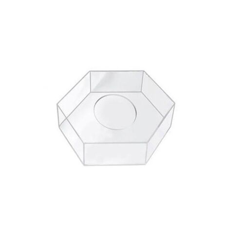 Acrylic Cake Display Board Hexagonal Tray DIY Refillable Base Clear ...