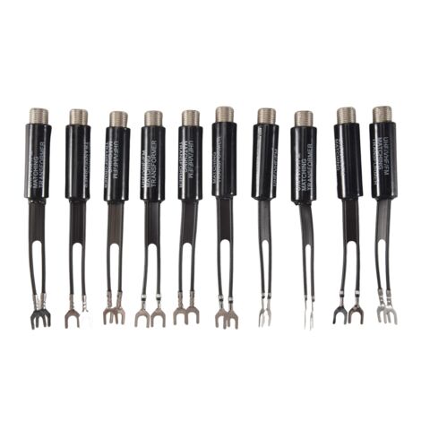 10 PCS UHF VHF FM 75-300 Ohm TV Antenna Adapter Matching Transformer ...