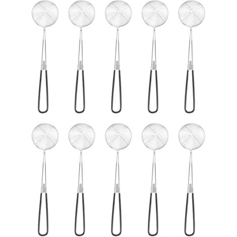 10 Pieces Hot Pot Strainer Scoops,Stainless Steel Spoons Mesh Skimmer ...