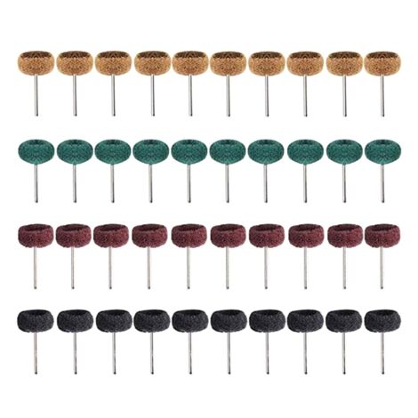 40 Pcs Abrasive Wheel Buffing Polishing Set, Nylon Fiber Brushed ...