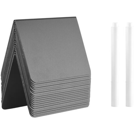 20 Pieces Mini Chalkboard Signs A-Shaped Tables Buffet Tags PVC ...