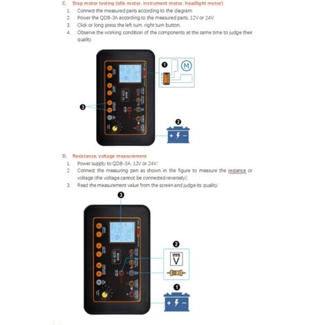 QDB-3A Automotive Ignition Coil Tester Idle Stepper Motor Solenoid ...