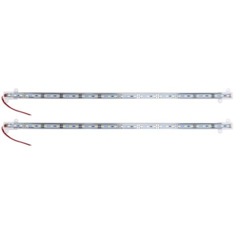 2x 50CM 12V 36 LED 5630 SMD Hard Strip Light Aluminum Shell With End ...