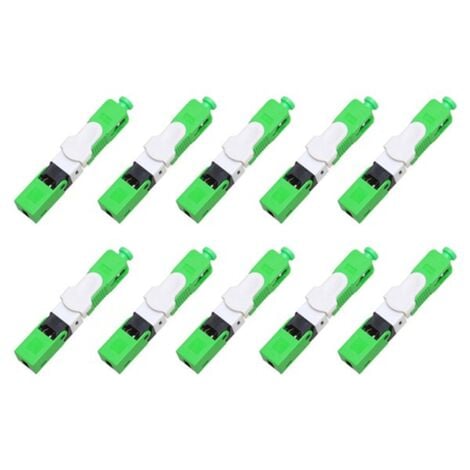 10Pcs FTTH ESC250D SC//UPC Single-Mode Fiber Optic Quick Connector SM Fast