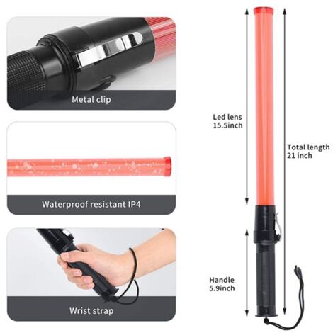 Traffic Batons, LED Control Stick,Safety Light Signal Batons for ...
