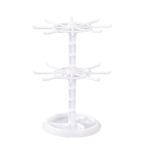 Countertop Acrylic Rotating Keychain Rack Adjustable 2 Tire Spinner ...