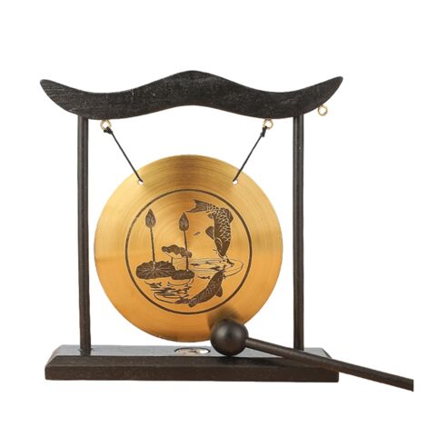 Mini Desktop Gong Table Wind Chime Percussion Instrument Cymbals Gongs ...