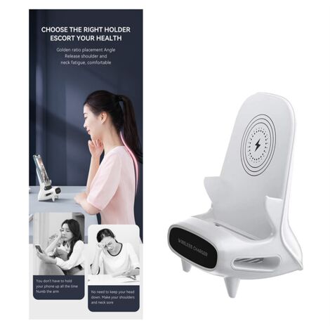 Mini Chair Wireless Charger with Phone Stand Mobile Bracket Horizontal ...