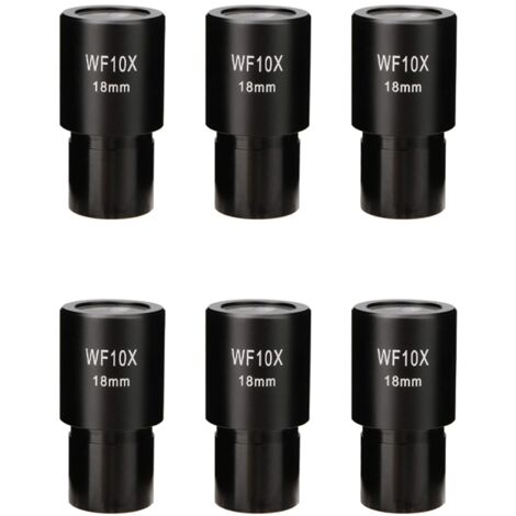 6pcs 10X Microscope Eyepiece Wide Angle Optical Lenses Adapter Field ...