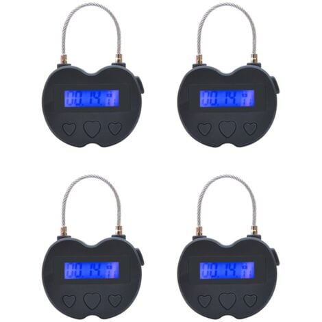 4X Smart Time Lock LCD Display Time Lock USB Rechargeable Temporary ...