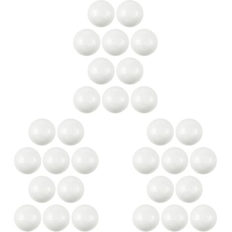 30 x Modelling Craft Polystyrene Foam Ball Sphere 6cm---White