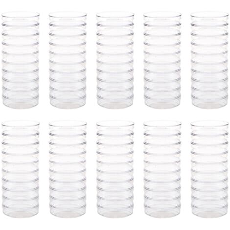 100Pcs Sterile W/Lids for Lab Plate Bacterial 55mm X 15mm