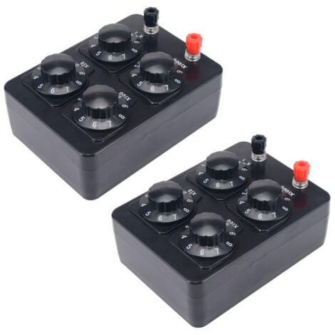 2X 0-9999 Ohm Simple Resistance Box Precision Variable Decade Resistor ...