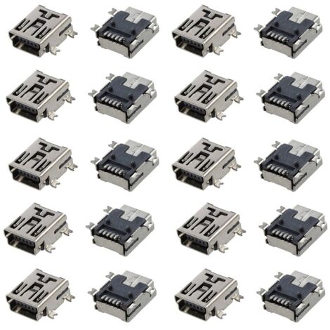 2X Replacement Mini USB Type B Female 5 Pin PCB Board Mount Jack ...