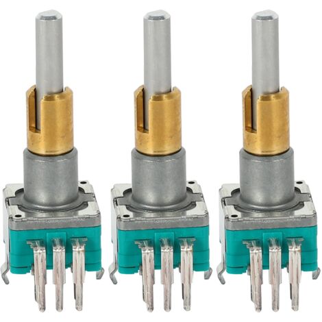 3X EC11EBB24C03 Dual Encoder with Switch 30 Positioning Number 15 Pulse ...
