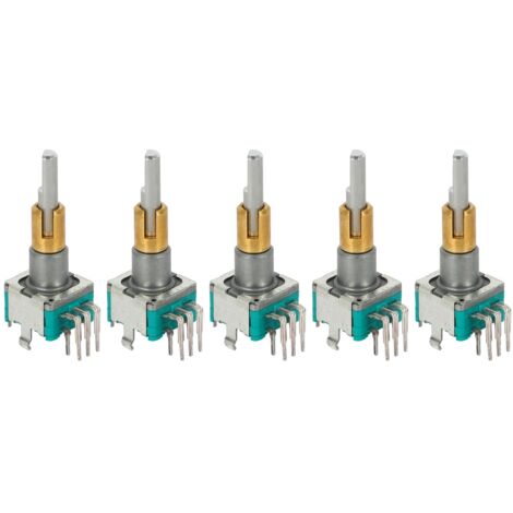 5X EC11EBB24C03 Dual Encoder with Switch 30 Positioning Number 15 Pulse ...