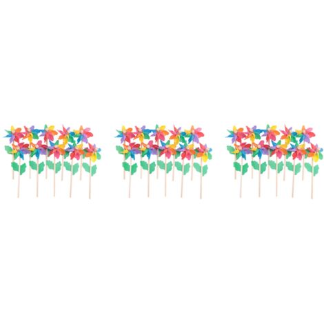 30Pcs Wooden Stick Pinwheels,Windmill Party Pinwheels DIY Pinwheels Set ...