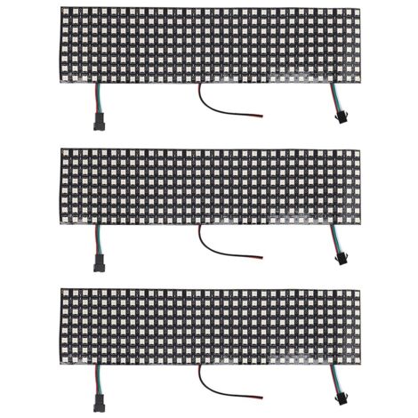 3X LED Matrix Panel, WS2812B RGB 832 Pixels Digital Flexible Dot Matrix ...