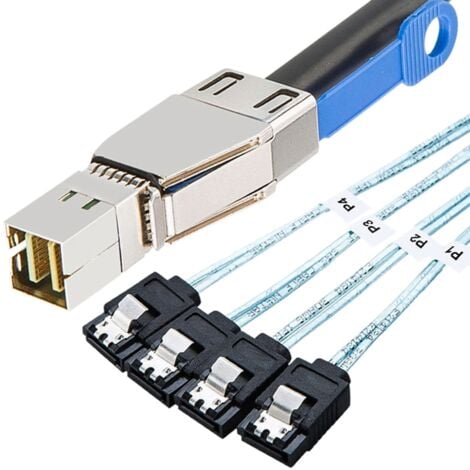 Mini SAS HD SFF-8644 to 4 x SATA 7Pin Hard Disk Cable 12Gbps Server ...