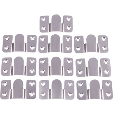 Furniture Sectional Interlock Style Sofa Connector 10pcs Silver Tone