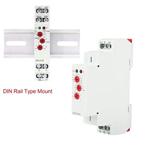 GRT8-M1 Delay Time Relay Multifunctional Timer AC DC Contactor Isolator ...