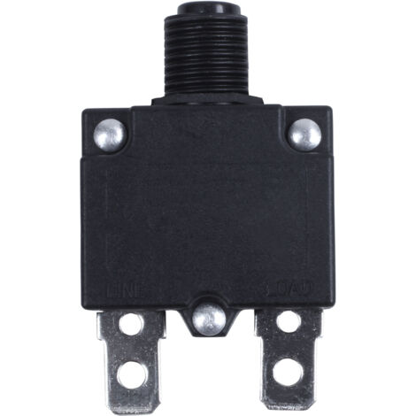 AC 125/250V 10A Circuit Breaker Thermal Overload Protector Black