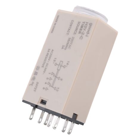 10S Delay Timer Time Relay H3Y-2 AC 220V 8 PIN Adjusting Knob Control Timing for Household ...