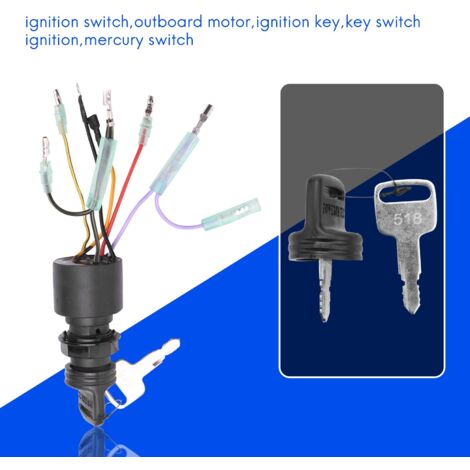 87-17009A5 Boat Motor Ignition Key Switch For Mercury Outboard Motors 3 ...