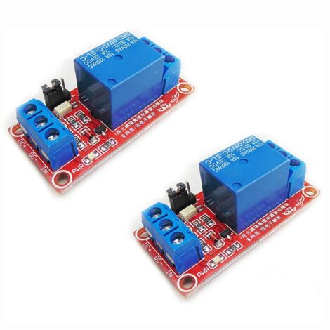 2Pcs 5V One Channel Relay Module Switch with Optocoupler Isolation Support High Low Level Trigger