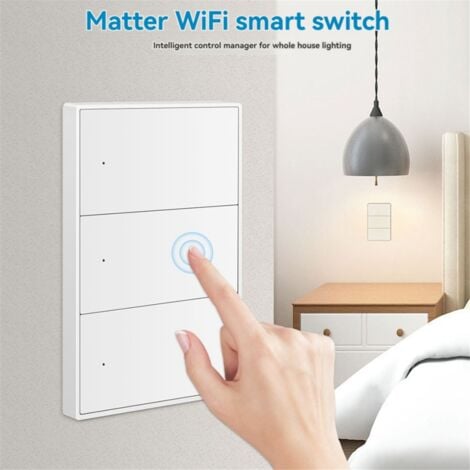 Matter WiFi Smart Switch Wall Light Control 1 2 3 4 6 Gangs Button for ...