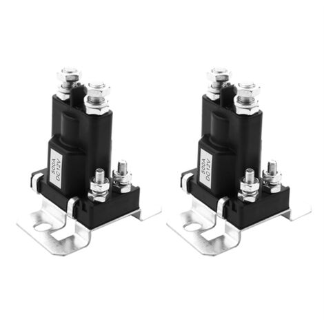 2Pcs 4 Terminal 12V 500A Car Start Relay Dual Battery Isolator ...