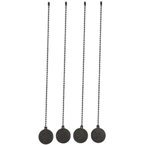 Ceiling Fan Pull Chain Set, 4 Pieces Bulb and Pattern Extension Pendant