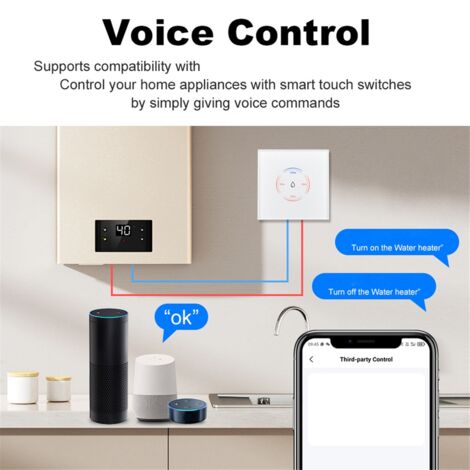 Tuya EU WiFi Smart Water Heater Boiler Switch 40A 8000W Life App ...