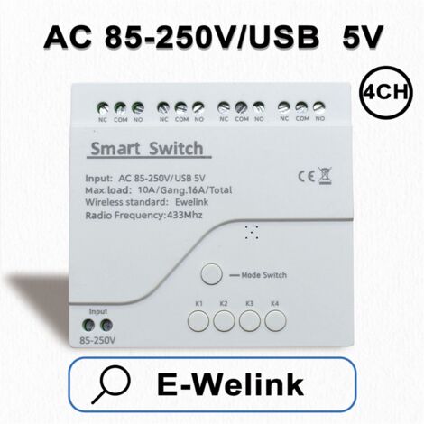4CH AC 85-250V Wifi Switch Module
