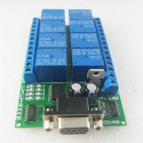 8 CH RS232 Relay Board PC USB UART DB9 Remote Control Switch