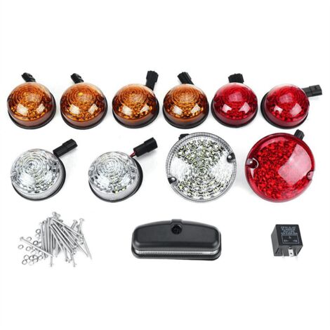 12Pcs Car Front Rear Signal Indicator Lamp Stop Fog Reversing License ...