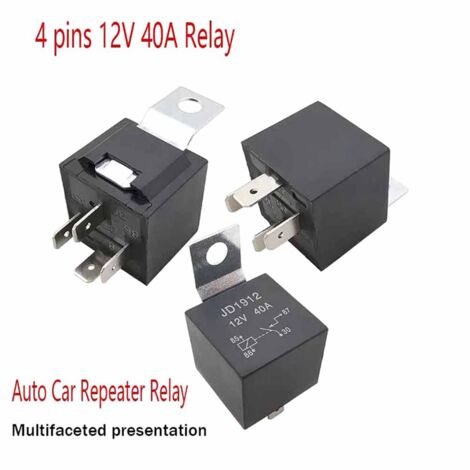 5Pcs Repeater Relay 4 Pins 12V 40A for Auto Car Relays