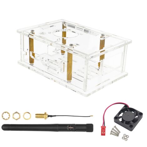 For 5 Pro Acrylic Case Transparent Shell Cooling Fan Aluminum Heatsink ...