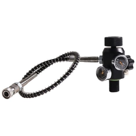 PCP Air Tank Charging Valve Filling Station Refill Adapter with Gauge ...