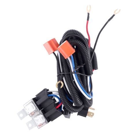 H4 Negative Switched LED Headlight Lamp Bulb Relay Wiring Harness Plug Kit