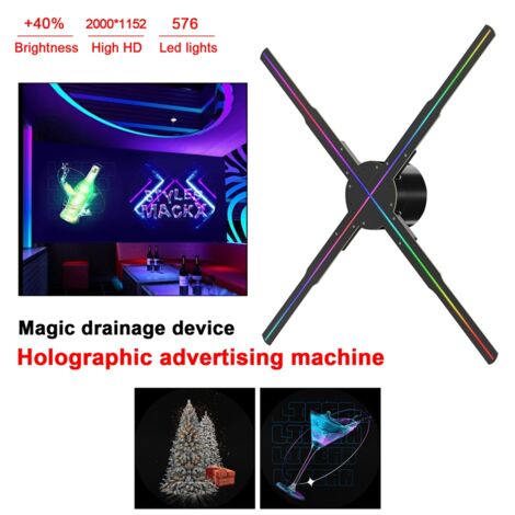 WiFi 3D Holographic Projector 576LED APP Control US Plug